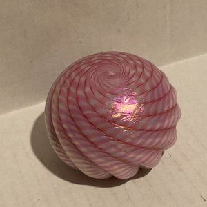OBG | Art | Vintage Obg Art Glass Iridescent Pink Paperweight | Poshmark